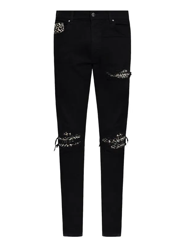 Amiri Leopard Mx1 Jean - Black
