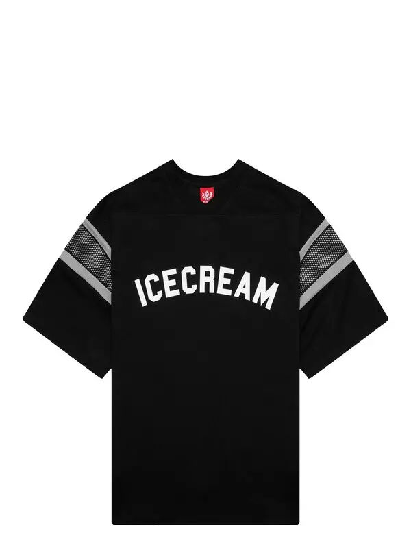 ICECREAM Pass Short-sleeve Knit Crop Fit Shirt - Black