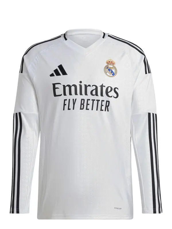 Adidas Real Madrid 24/25 Long Sleeve Home Jersey - White