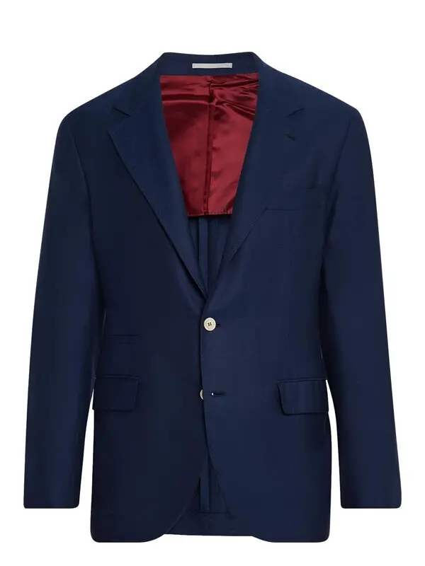 Brunello Cucinelli Cashmere Single-breasted Sport Coat - Navy