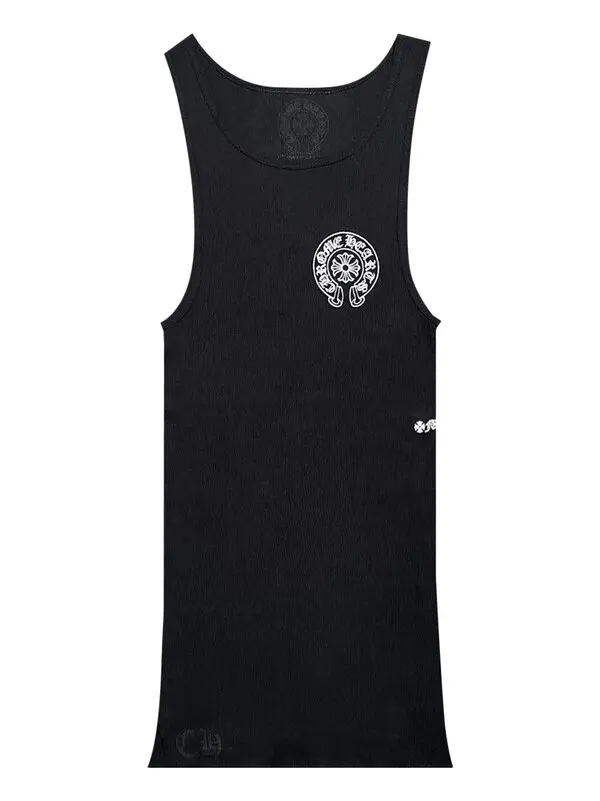 Chrome Hearts Horseshoe Logo Tank Top - Black