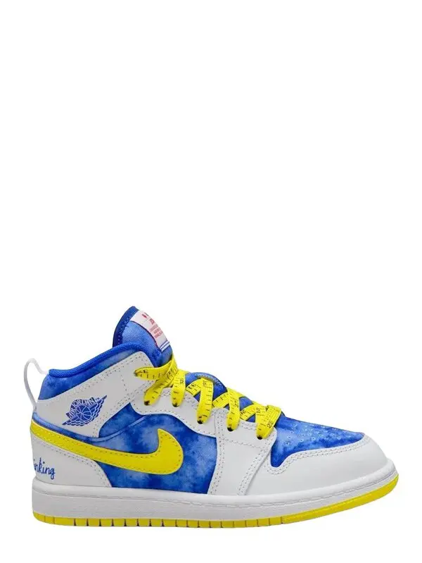 JORDAN 1 Mid Sneakers - White/opti Yellow/royal Tint