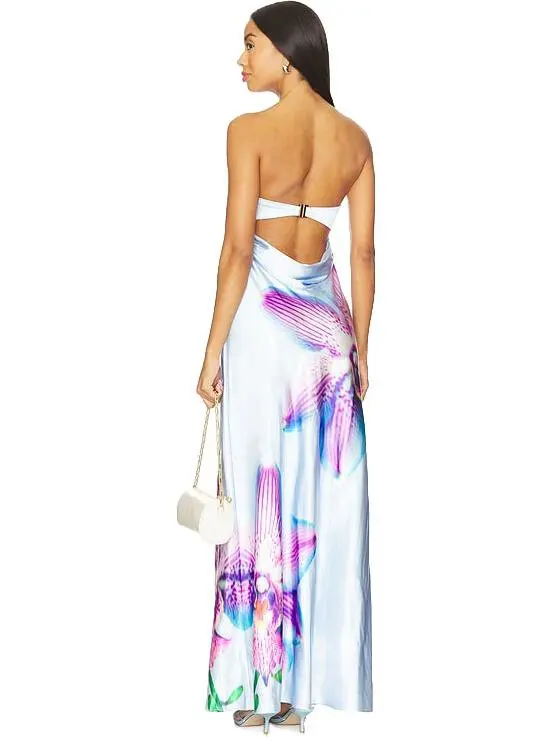 RUNAWAY THE LABEL Celeste Maxi Dress - Orchid Blue
