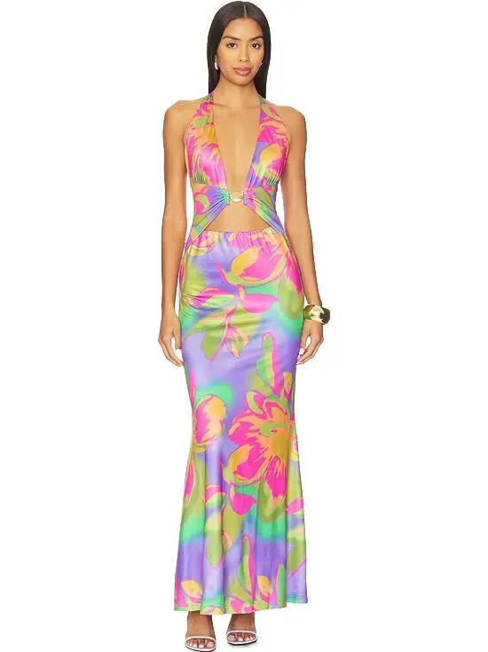 RUNAWAY THE LABEL Halston Maxi Dress - Diaz Iris
