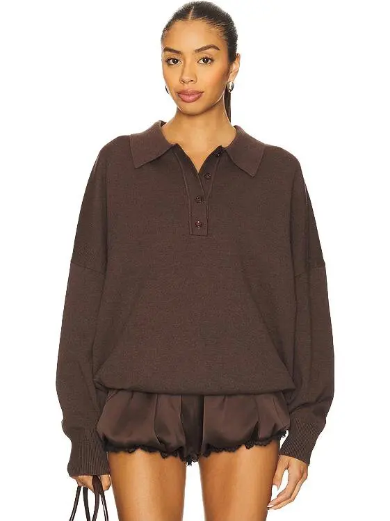 SEROYA Vespen Sweater - Slate Brown
