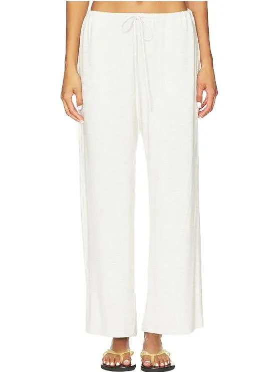 LESET Lauren Crop Drawstring Pant - Cloud Melange