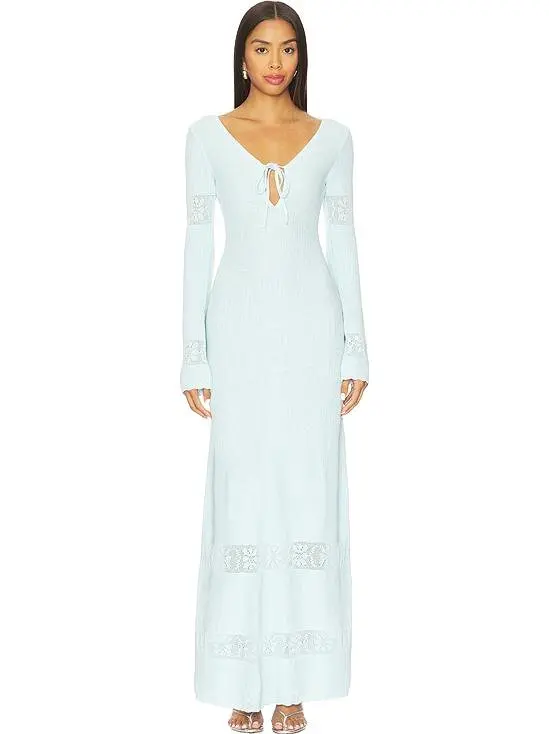 ASTA RESORT Rita Crochet Dress - Sky Blue