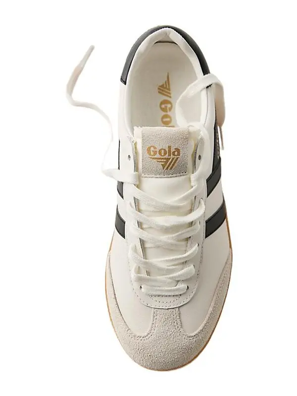 Gola Cyclone Leather Sneakers - White/black/gum
