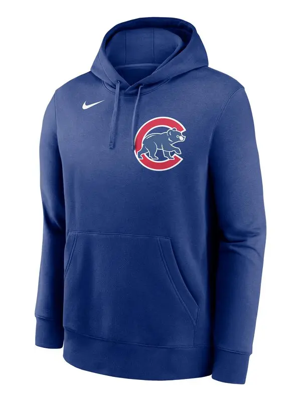 Nike Dansby Swanson Chicago Cubs Club Mlb Pullover Hoodie - Blue