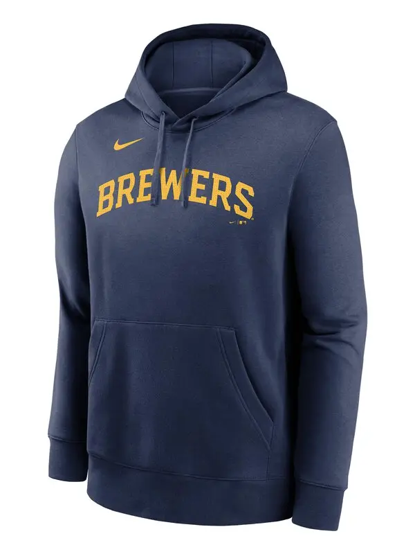 Nike Christian Yelich Milwaukee Brewers Club Mlb Pullover Hoodie - Blue