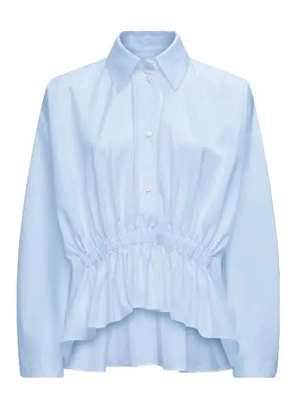 CALLAS MILANO Tarquinia Gathered Top - Blue