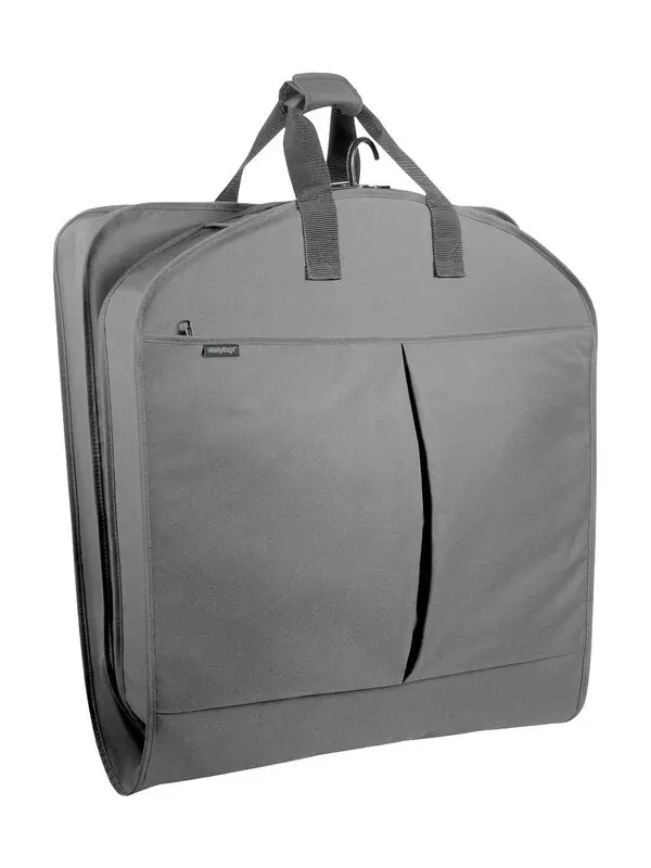 WALLYBAGS 52" Deluxe Travel Garment Bag With Pockets - Grey