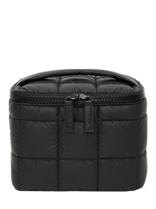 VEECOLLECTIVE Tall Porter Quilted Vanity Case - Matt Black