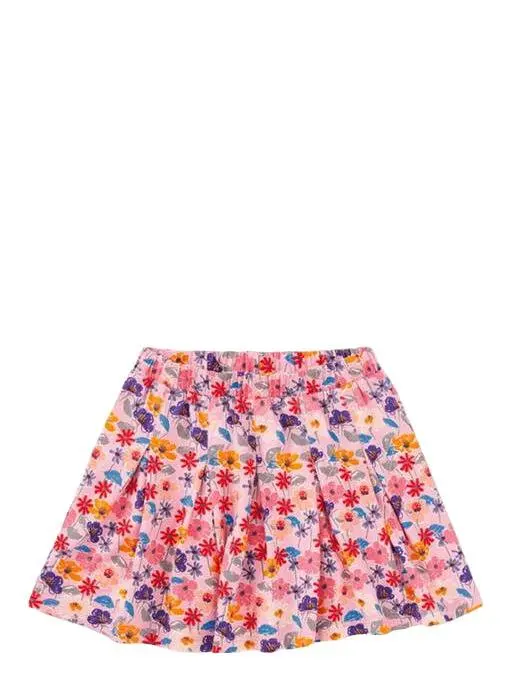 TEA COLLECTION Floral Pleated Jersey Skirt - French Tossed Floral