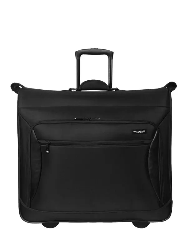 WALLYBAGS 45" Premium Rolling Garment Bag With Multiple Pockets - Black