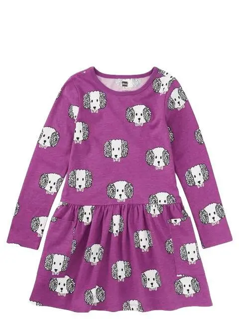 TEA COLLECTION Long Sleeved Pocket Dress - Maltipoo