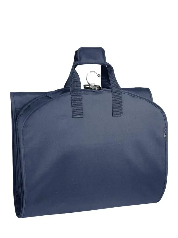 WALLYBAGS 60" Premium Tri-fold Travel Garment Bag With Exterior Pocket - Navy