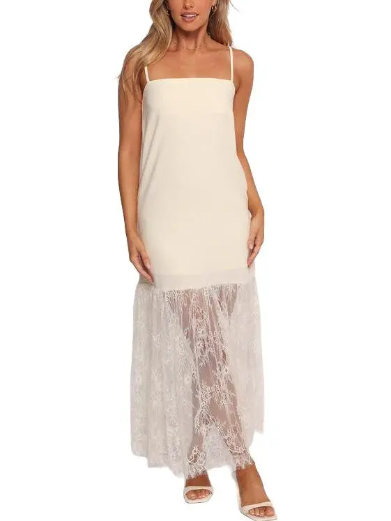 PETAL & PUP Grant Lace Sleeveless Maxi Dress - Cream
