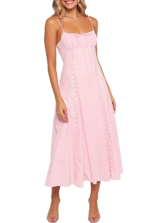 PETAL & PUP Talyn Sleeveless Midi Dress - Pink