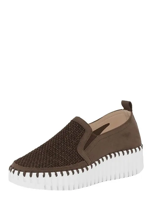 ILSE JACOBSEN Tulip Platform Wedge Flats - Chestnut
