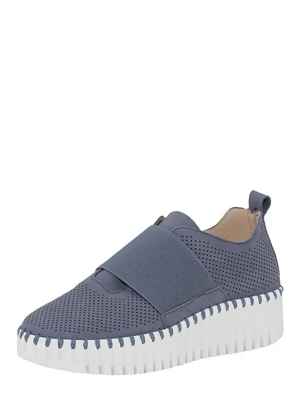 ILSE JACOBSEN Tulip Platform Wedge Flats - Grey Blue