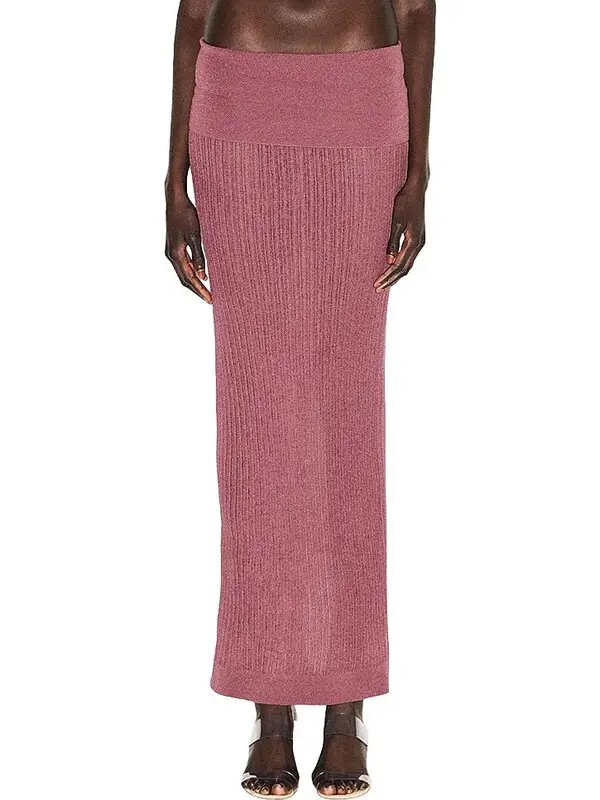 SKIMS Sheer Knit Maxi Skirt - Beet