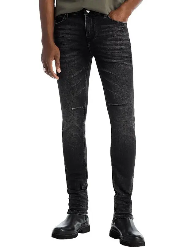 RtA Pintuck Skinny Jeans - Graphite Fade