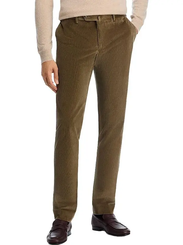 PT TORINO Corduroy Slim Fit Trousers - Taupe