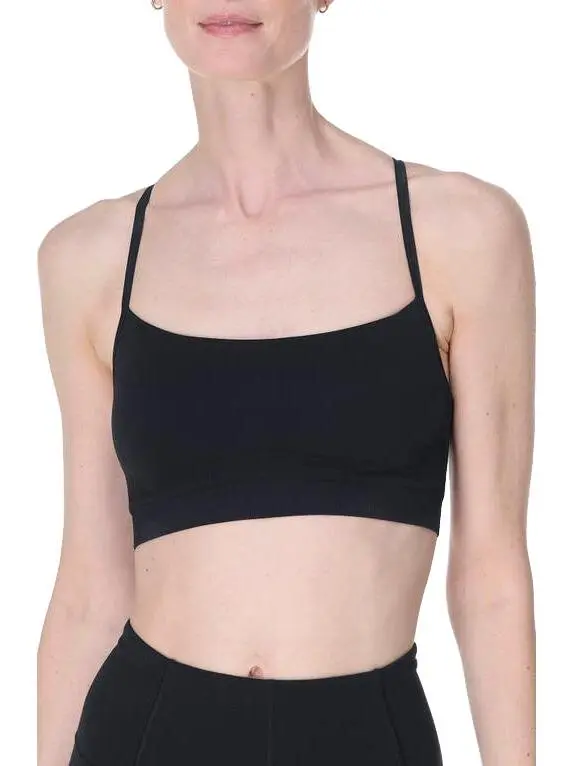 Sweaty Betty Spirit Restored Racerback Sports Bra - Black