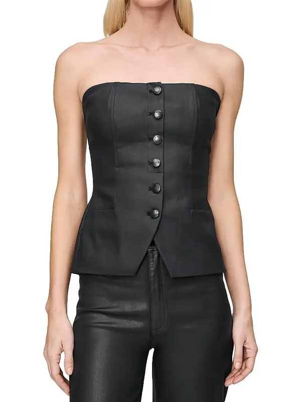 DL1961 Bustier Top - Black Coated