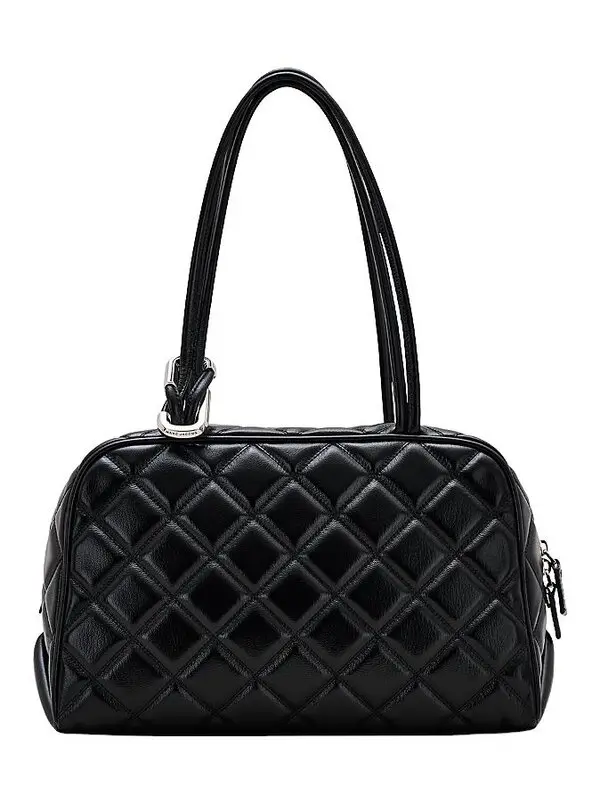 Marc Jacobs Leather Quilted Satchel - Black
