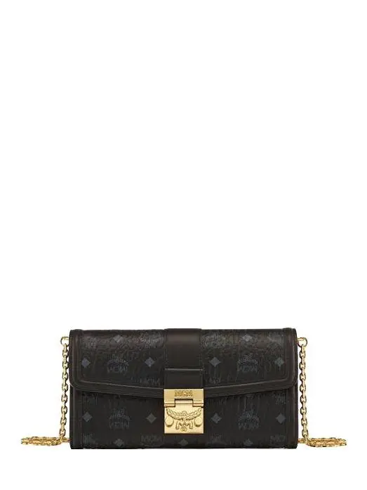 Mcm Tracy Chain Wallet - Black