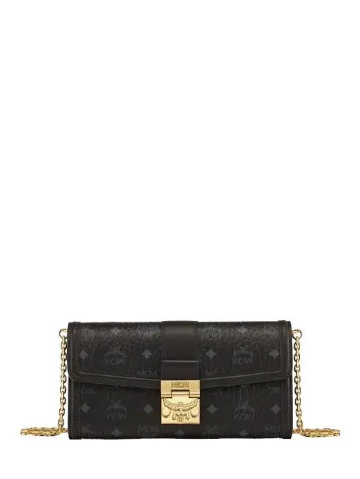 Mcm Tracy Chain Wallet - Black