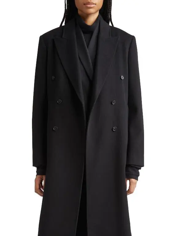 Loulou De Saison Wool And Cashmere Double-breasted Coat - Black