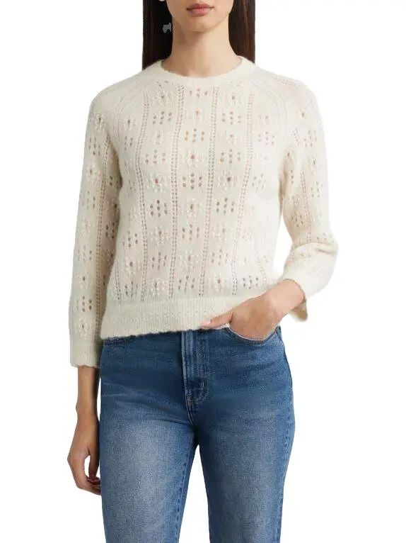 DÔEN Emiliana Open Stitch Sweater - Ivory