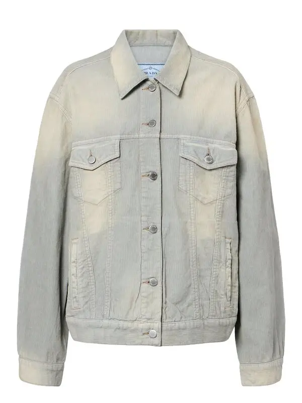 Prada Cotton Corduroy Jacket - Blue
