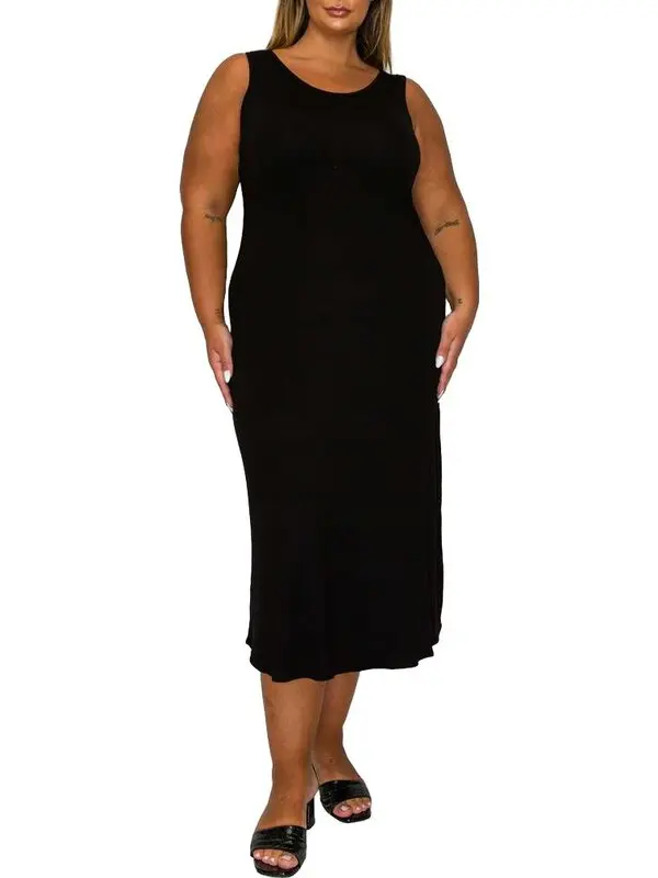 L I V D Mellie Sleeveless Jersey Maxi Dress - Black
