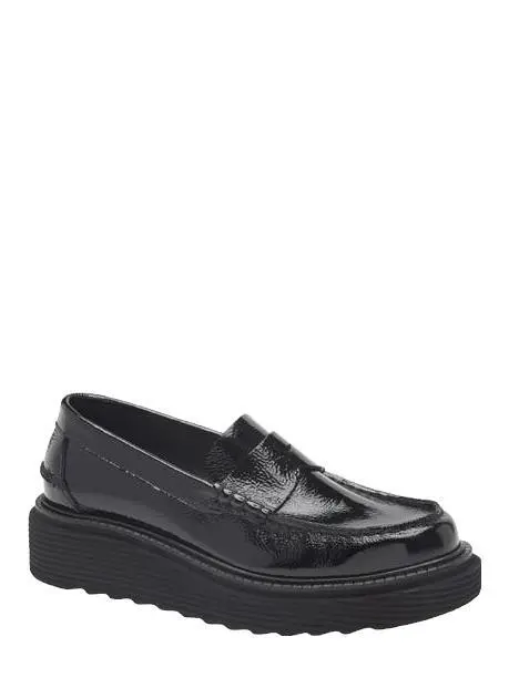 PEDRO GARCIA Sloan Platform Penny Loafer - Black