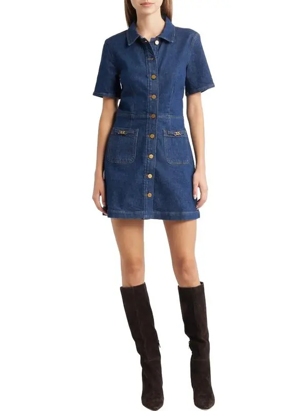 Paige Clementine Stretch Organic Cotton Denim Dress - Bijoux