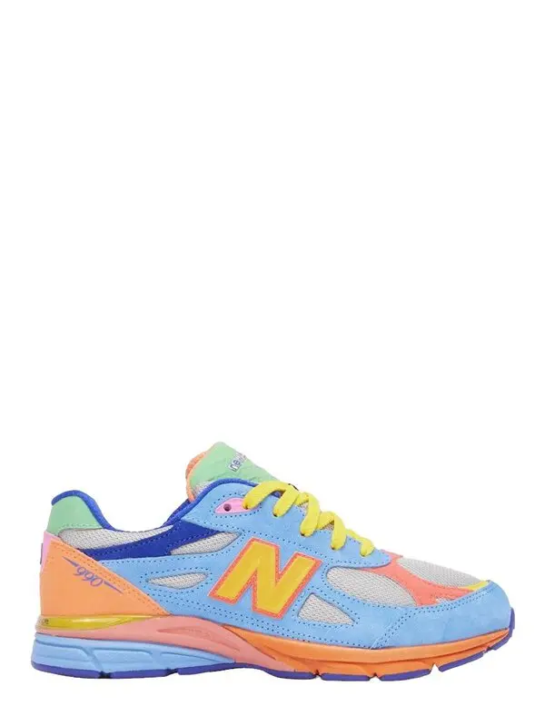 NEW BALANCE 990v3 Lace-up Sneakers - Vibrant Sky Blue/vibrant Orange/vibrant Yellow