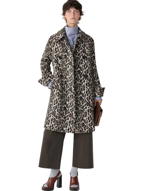 CALLAS MILANO Perry Animal Jacquard Coat - Floral / Multicolor