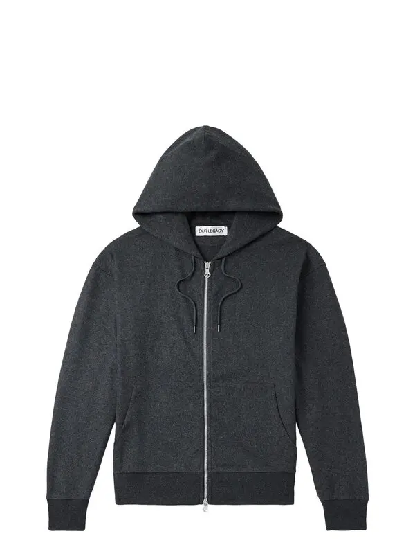 Our Legacy Rascal Jersey Zip-up Hoodie - Gray
