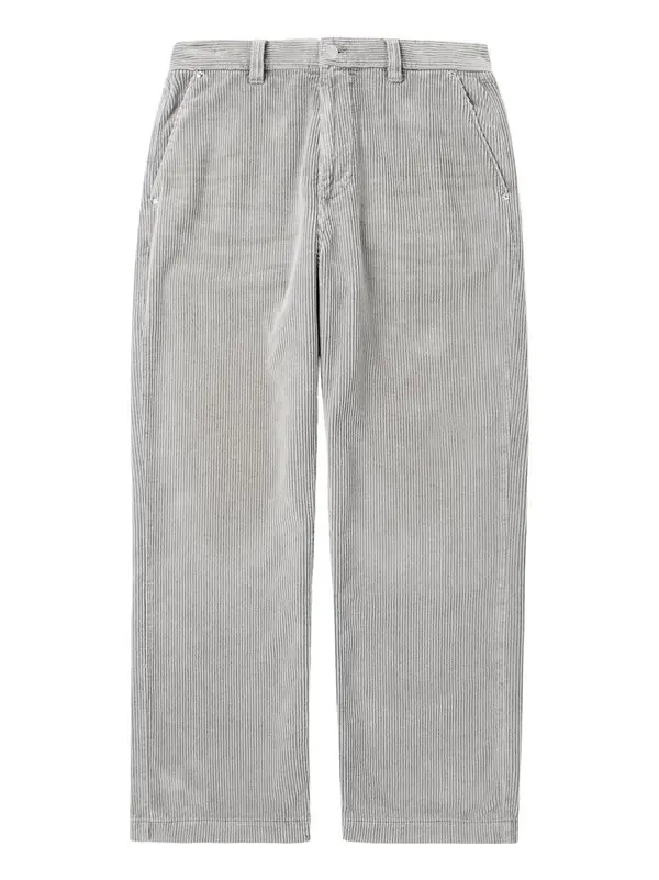 MFPEN Straight-leg Cotton-corduroy Trousers - Gray