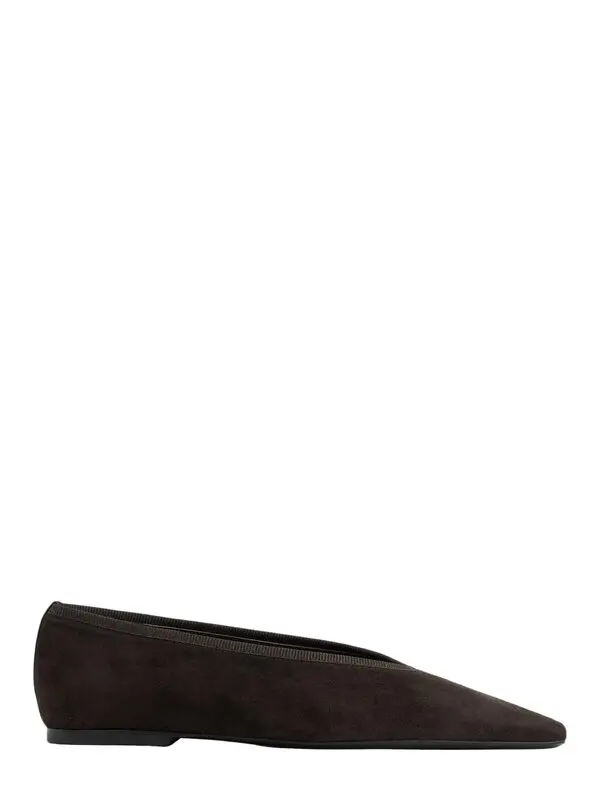 TOTEME Suede Ballerinas - Pepper