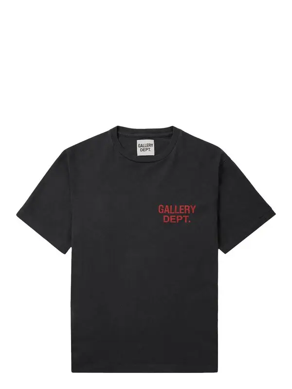 GALLERY DEPT. Souvenir Logo-print Cotton-jersey T-shirt - Black