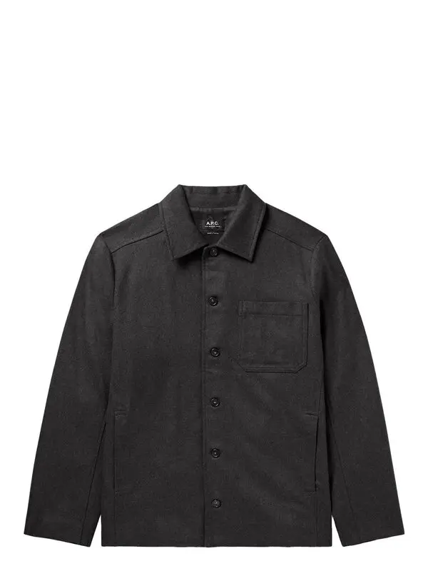 A.p.c. Jamie Recycled Wool-blend Overshirt - Gray