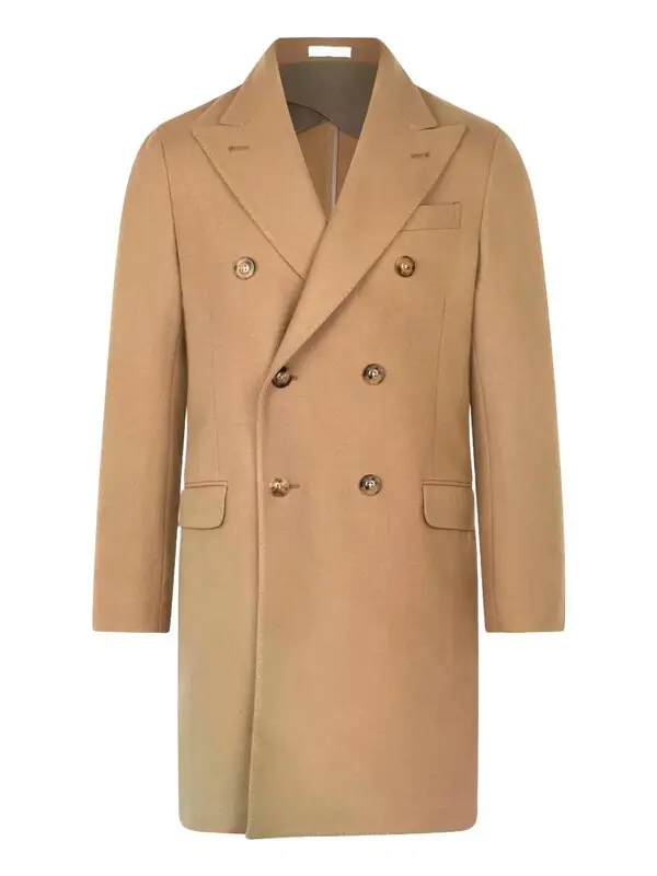 Boglioli Double-breasted Horn-button Coat - Brown
