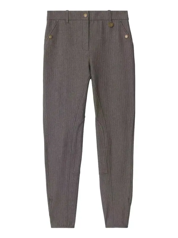 Burberry Logo-detail Trousers - Brown
