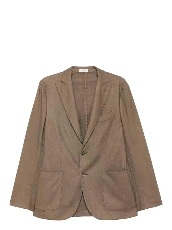 Boglioli Patch-pocket Single-breasted Blazer - Brown