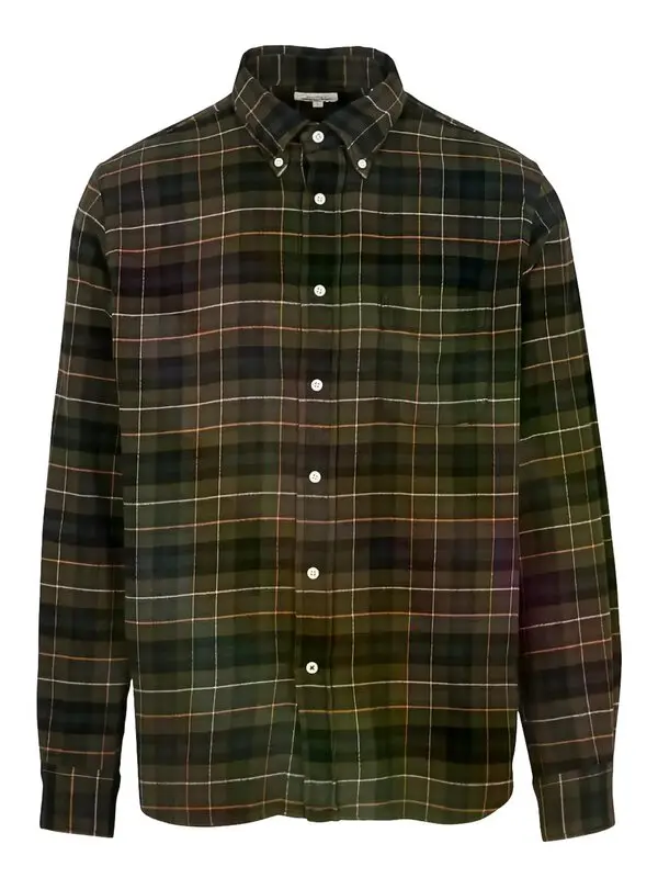 Hartford Checked Button-down Shirt - Green